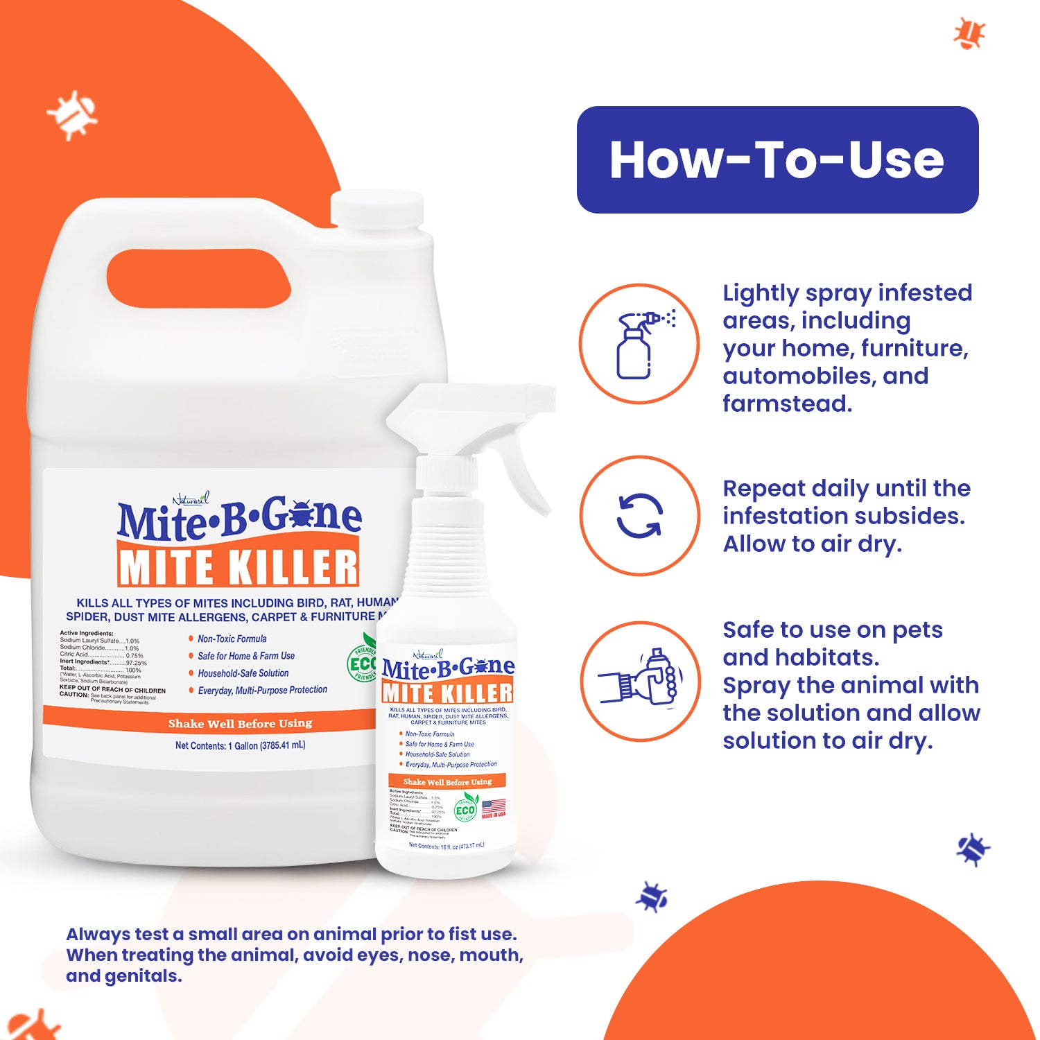Mite-B-Gone Mite Killer Spray 16oz – Naturasil