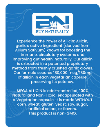 Mega Allicin 100% Allicin from Premium Garlic Made from a Patented and ...