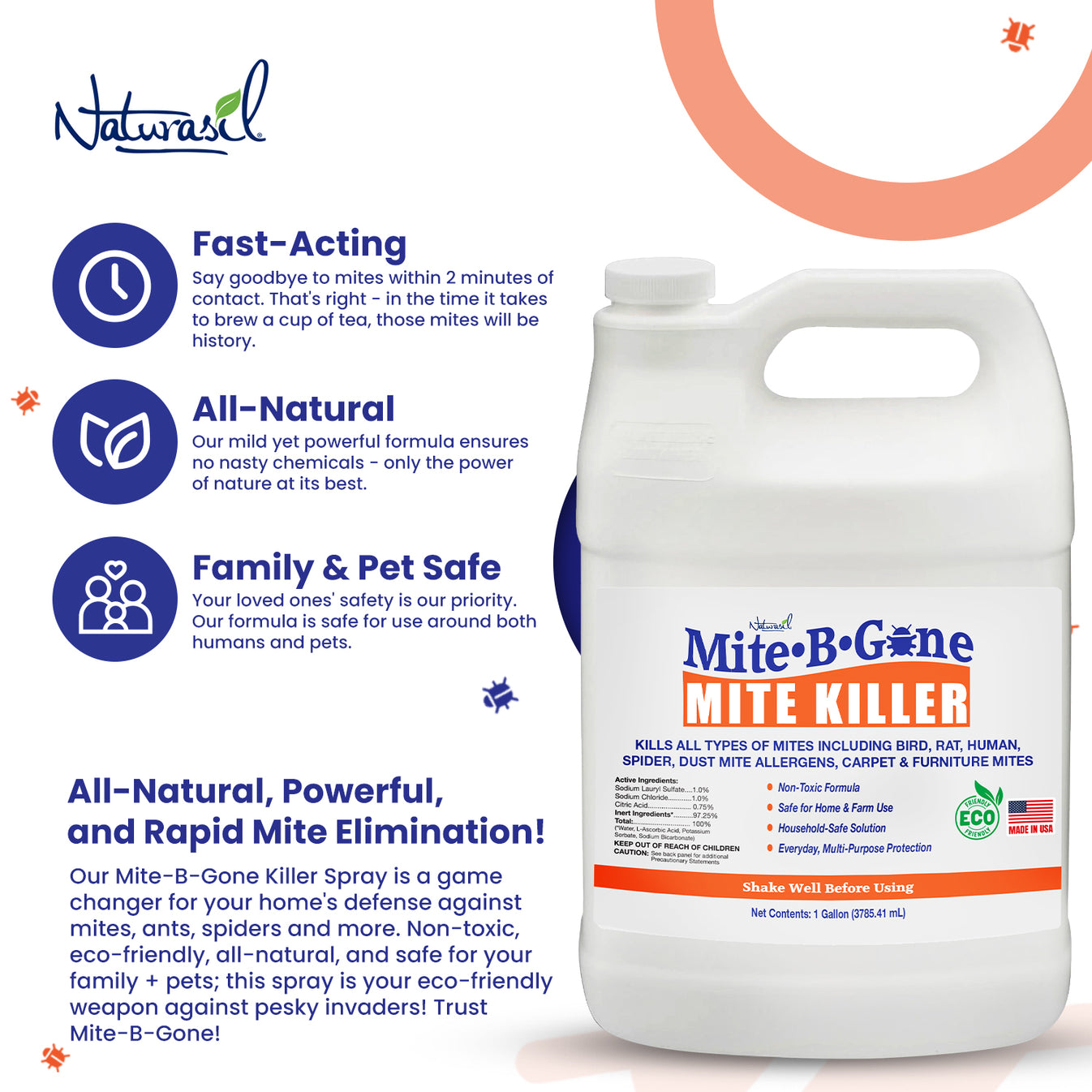 Mite-B-Gone Mite Killer Spray 1 Gallon – Naturasil