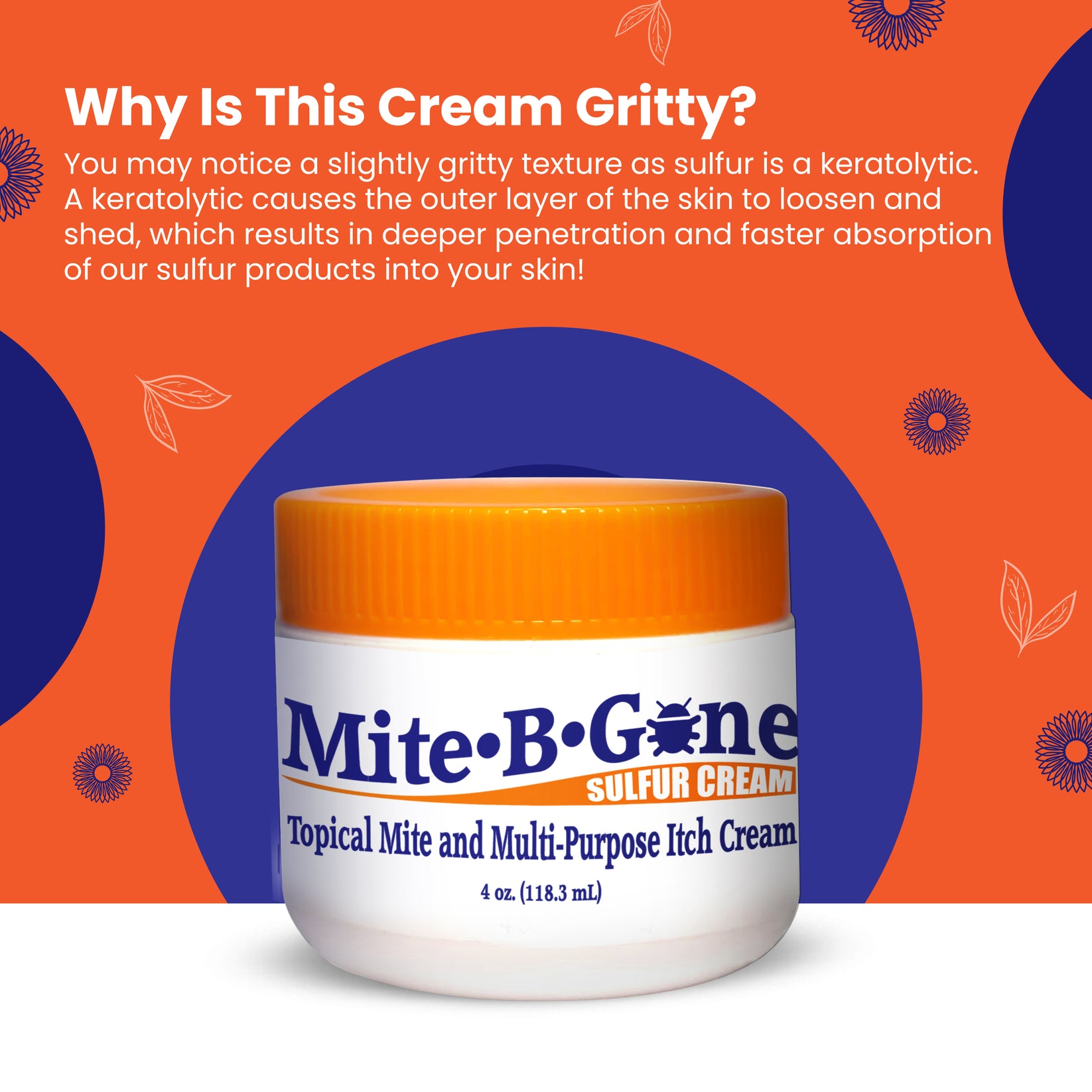 Mite-B-Gone Sulfur Cream (4oz) – Naturasil
