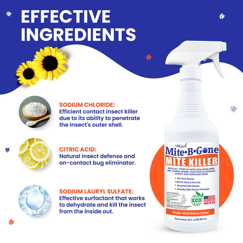 Mite-B-Gone Mite Killer Spray 32oz – Naturasil