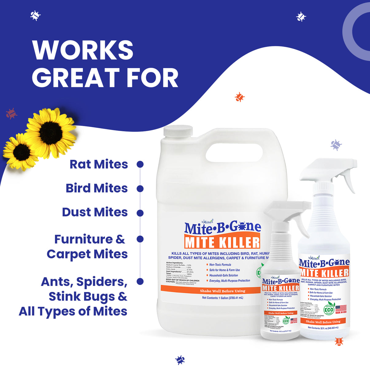 Mite-B-Gone Mite Killer Spray 32oz – Naturasil