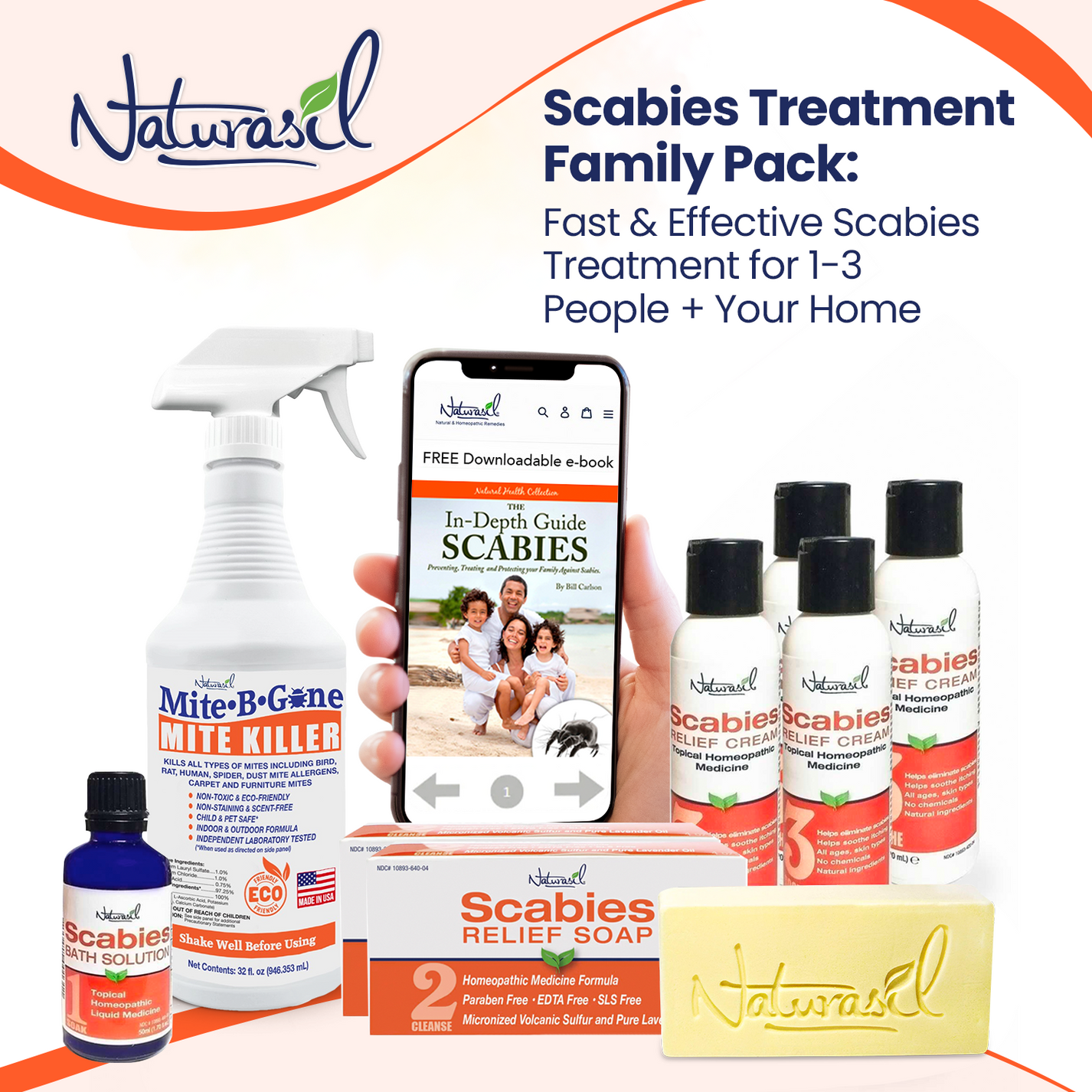 Scabies Treatment Family Pack | Complete Infestation Solution for up to ...
