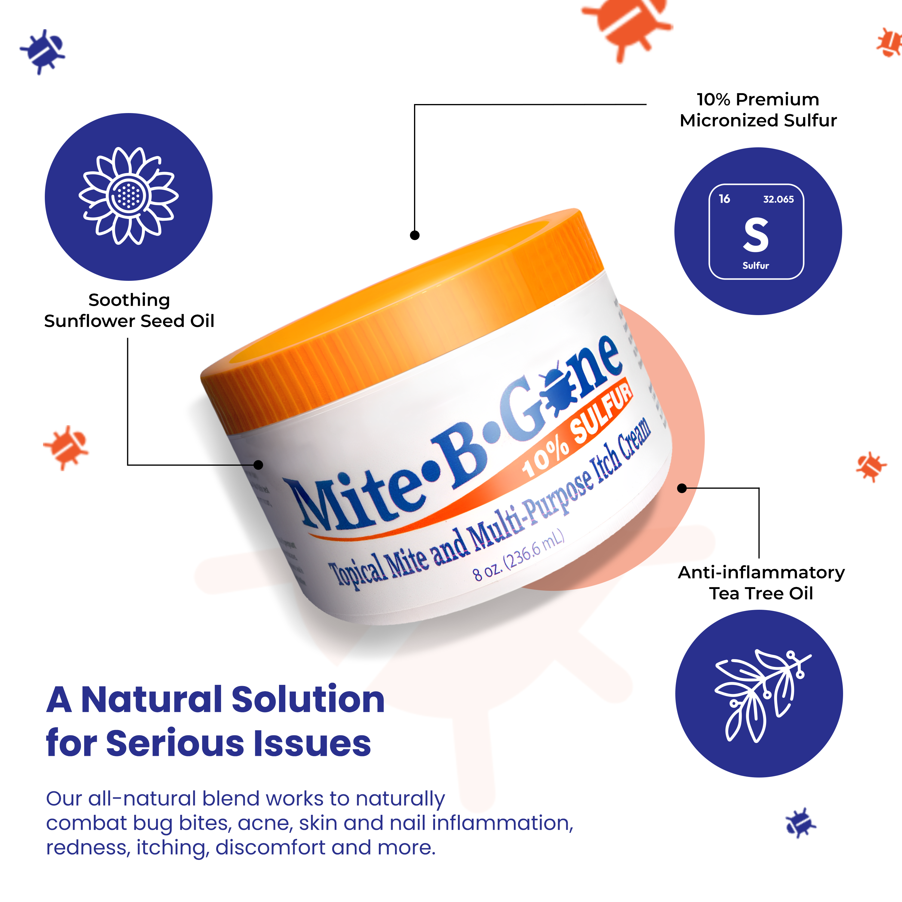 Mite-B-Gone 4oz Cream Human Mite and Itch Relief – Naturasil