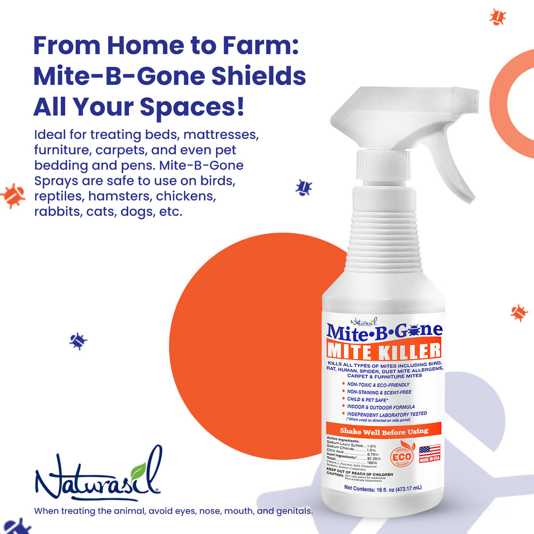 Mite-B-Gone Mite Killer Spray 16oz – Naturasil