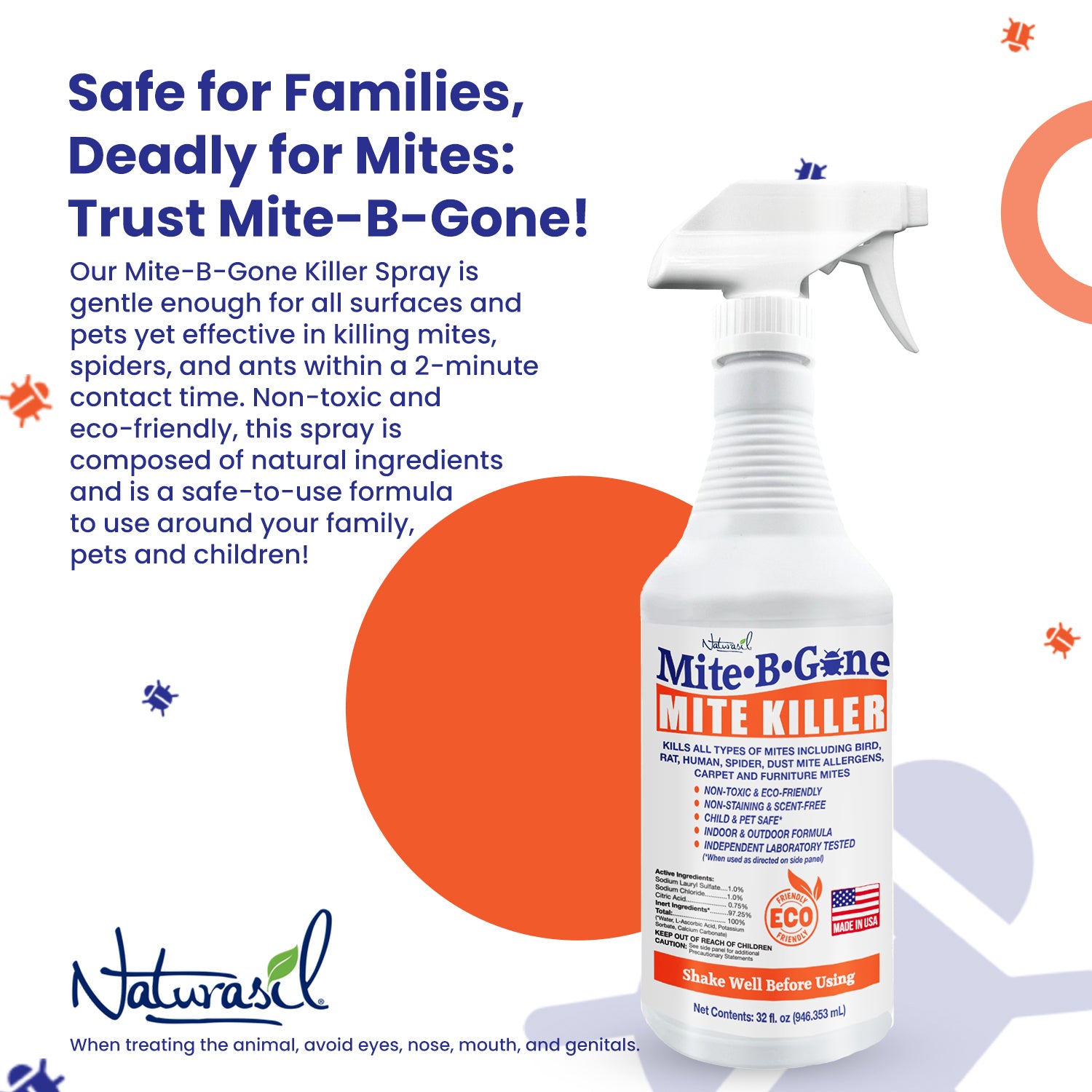 Mite-B-Gone Mite Killer Spray 32oz – Naturasil